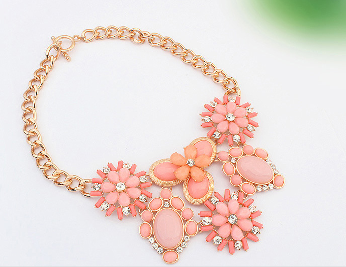 Fresh Sweet Candy Colored Flower Necklace on Luulla