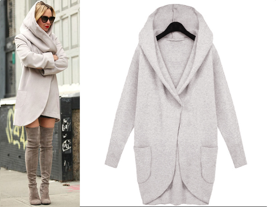 Long Sleeve Fashion Loose Cloth Coat on Luulla