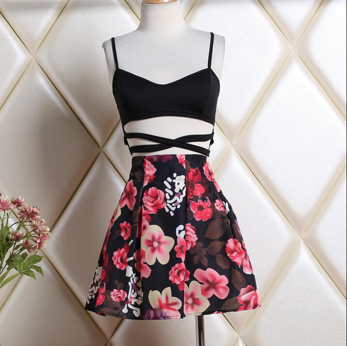 Printing Sexy Backless Sleeveless Suit on Luulla